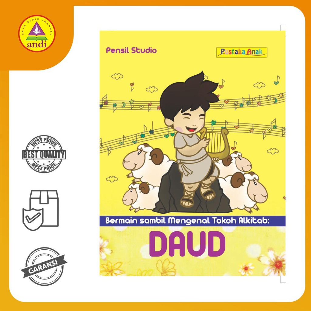 Jual Buku Rohani AndiBermain Sambil Mengenal Tokoh Alkitab: DAUD ...