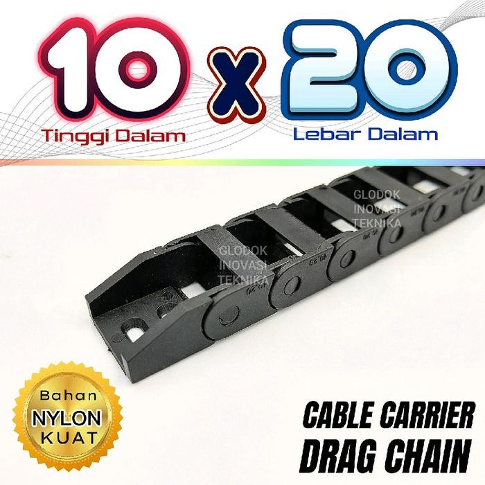 Jual Cable carrier drag chain 10x20 10 x 20 mm 10mm 20mm pembawa kabel ...