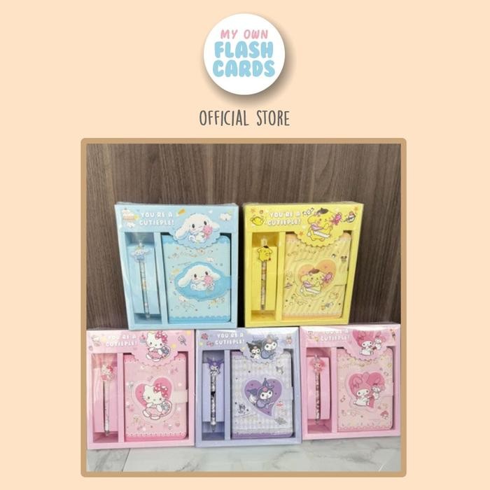 Jual TUMI 2 In 1 Sanrio Cute Notebook And Pen Gift Set Kawai Stationery ...