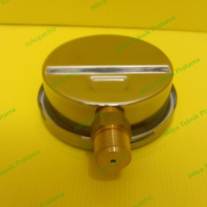 Jual Menarik Manometer Pressure Gauge Stainless Skon 4 Inchi 150 Bar ...