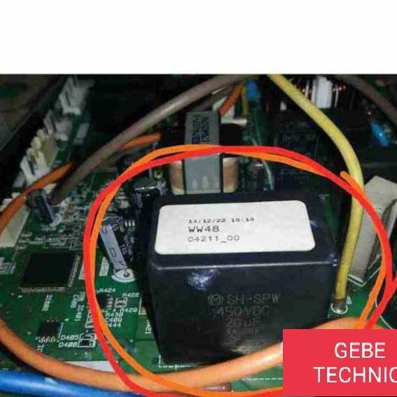 Jual KAPASITOR PCB MODUL INVERTER AC DAIKIN SH-SPW 450 VDC 20MF ERROR ...