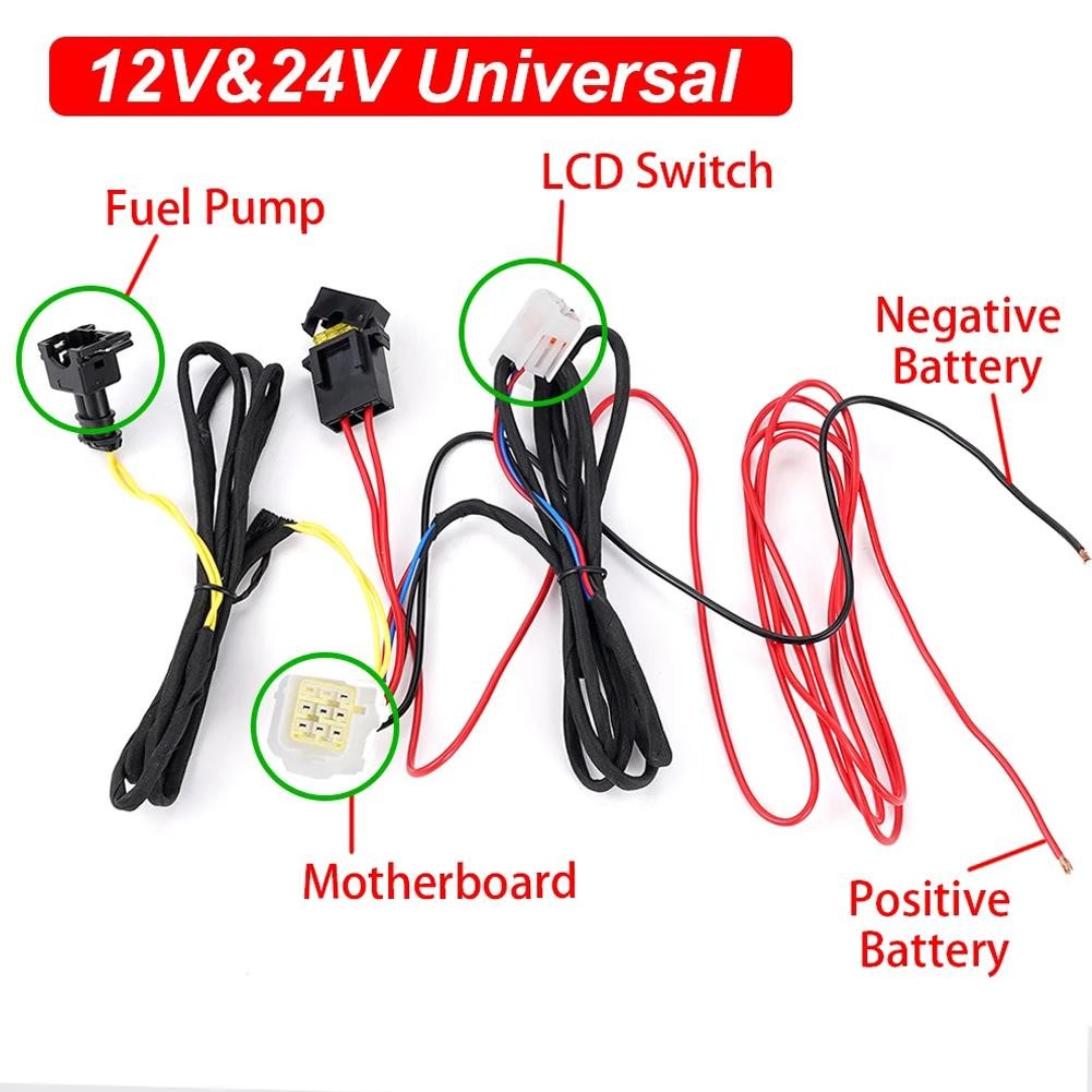 Jual Air Diesel Heater Wiring Harness 12V 24V Cable Adapter Round ...
