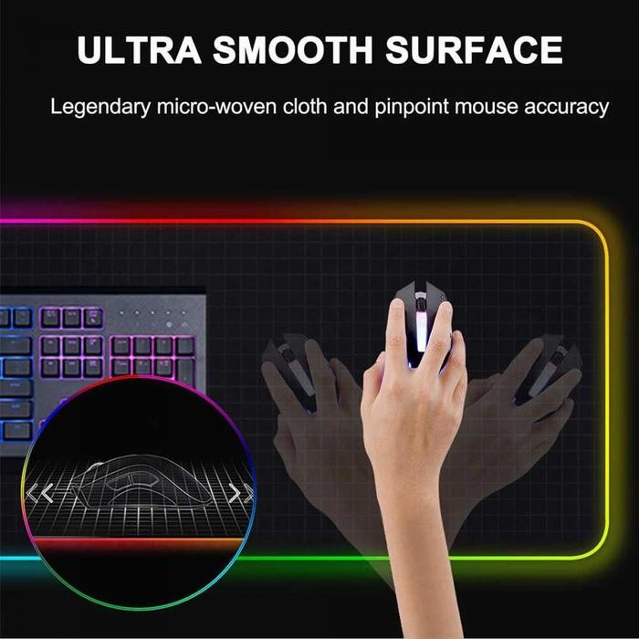 Jual Promo Gaming Mouse Pad Illuminated Led Rgb Variasi Warna Dan ...
