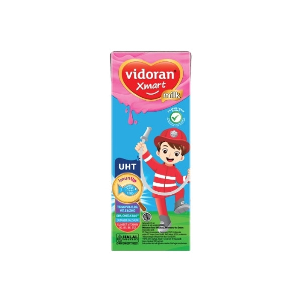 Jual VIDORAN XMART UHT STRAWBERY 175 ML | Shopee Indonesia