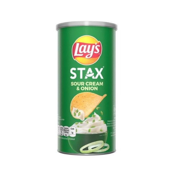 Jual LAYS STAX SOUR CREAM & UNION 70 GR | Shopee Indonesia