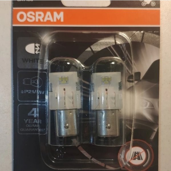 Jual Bohlam Lampu Rem Stoplamp Putar Kaki 2 S25 1156 Osram Led P21 5W Cool White Putih Cod 2Nd ...