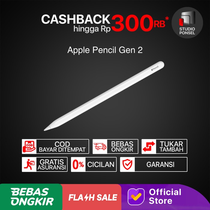 Jual Apple Pencil 2nd Generation iPad Pro M2 2022 Mini 6 Gen 2 Resmi ...