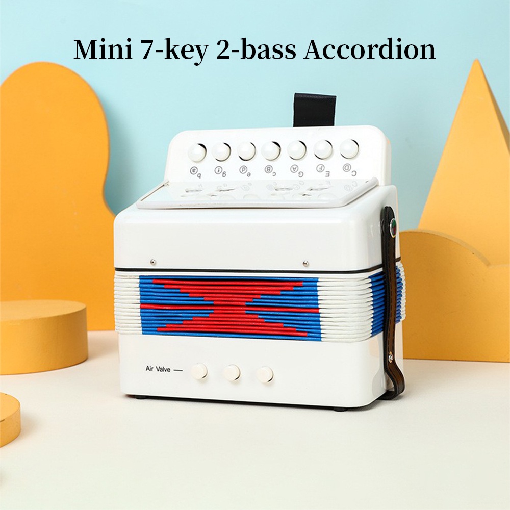 Jual ALLEN Mini 7-key 2-bass Accordion ABS Material Musical Instrument ...