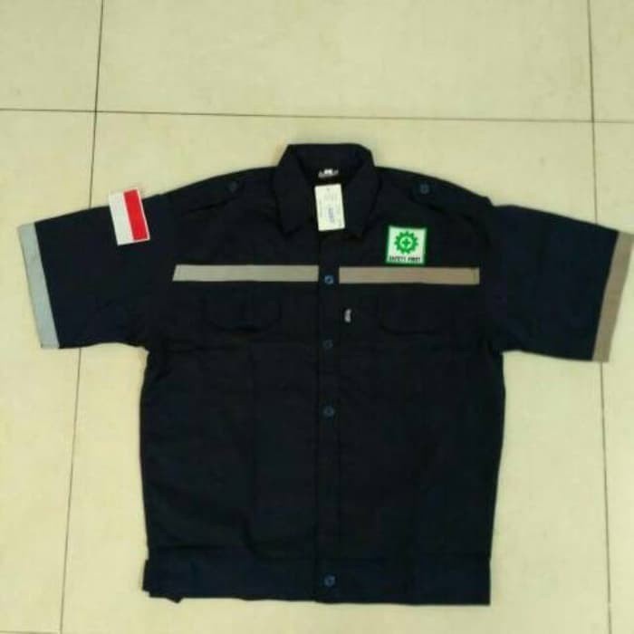 Jual MOXER MOXER BAJU SAFETY LENGAN PENDEK + LOGO K3 + LOGO BENDERA ...