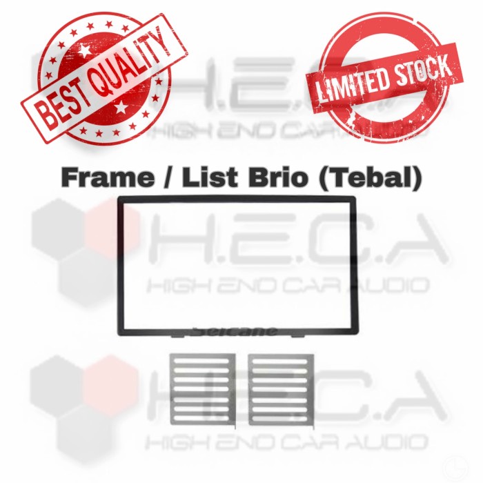 Jual Frame / List Pinggir Honda (Tebal) Head Unit Double Din Tape Mobil ...