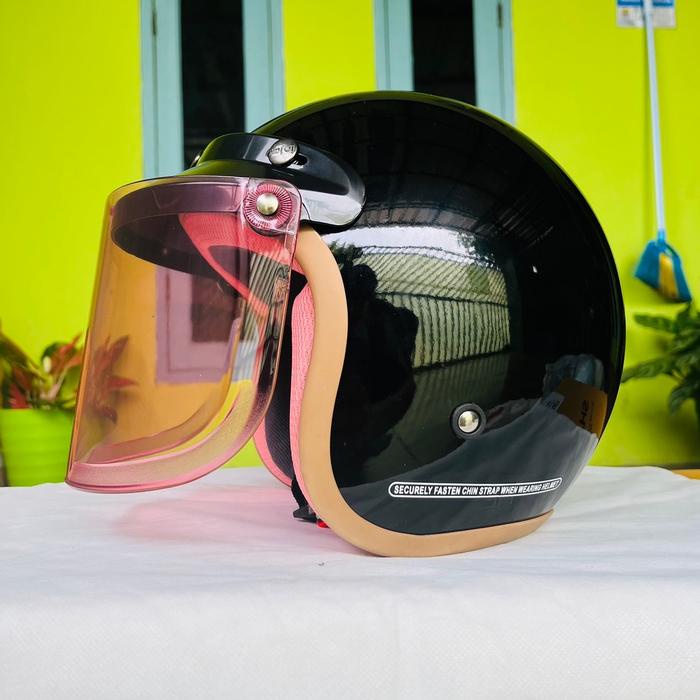 Jual Helm Wanita Hijab Crs7 Premium Kaca Flat Pink Motorcycle | Shopee Indonesia