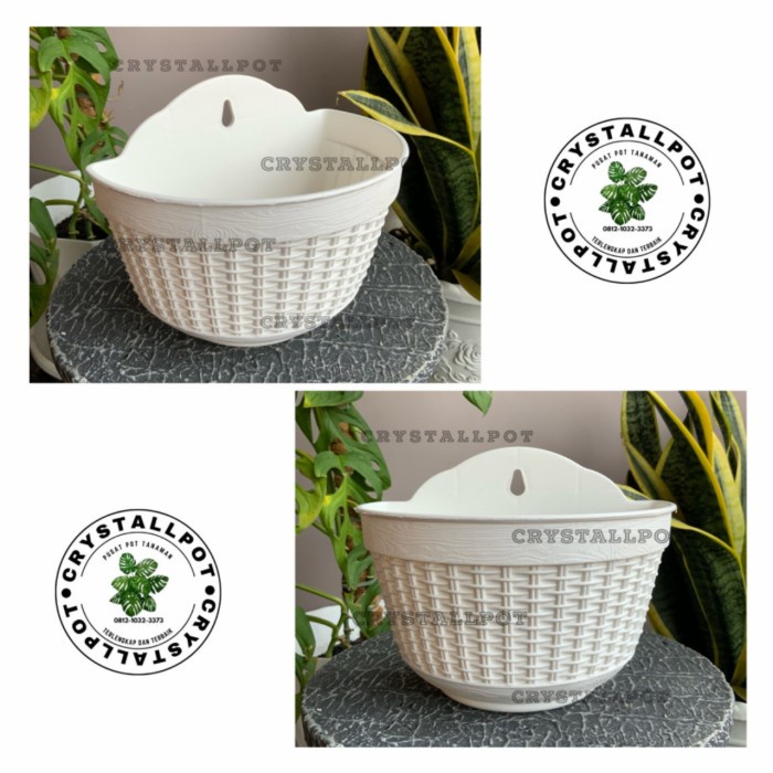 Jual POT BUNGA TANAMAN DINDING TEMPEL NARA 20 PUTIH - CJP NARA 5520 ...