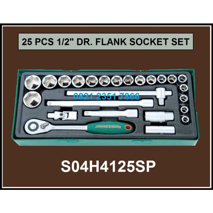 Jual Jonnesway 25 Pcs Socket Set 1/2"Dr ( S04H4125Sp ) | Shopee Indonesia