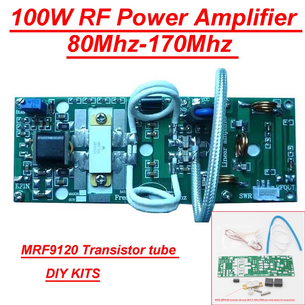Jual MDA 100W FM VHF RF Power Amplifier Board 80-170Mhz DIY MRF9120 ...