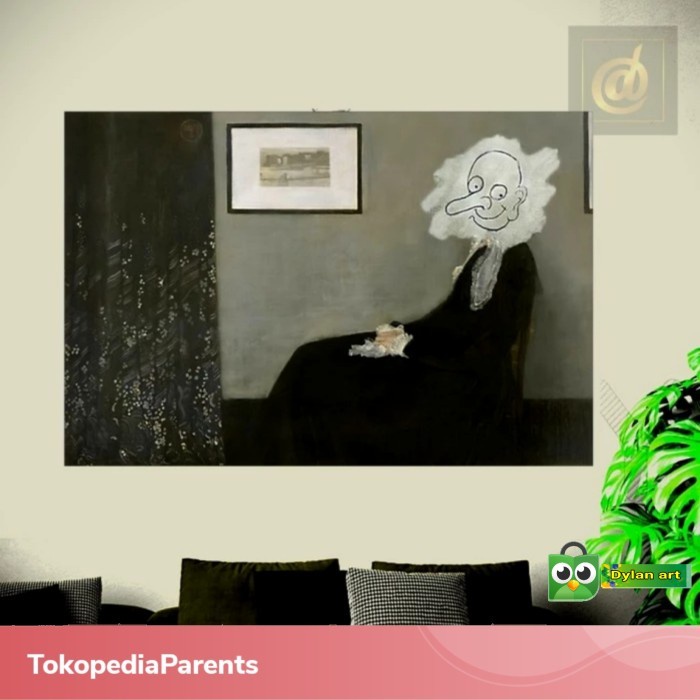 Jual Angel Lukisan Abstrak Monalisa 60 X 90 Dengan Frame High Quality ...