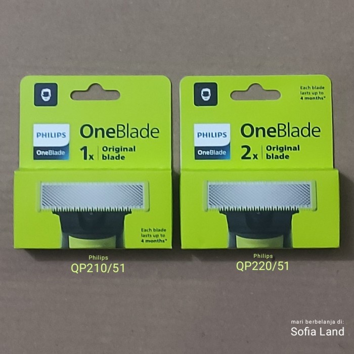 Jual philips qp220 dan qp210 refill pengganti pisau oneblade qp1424 ...