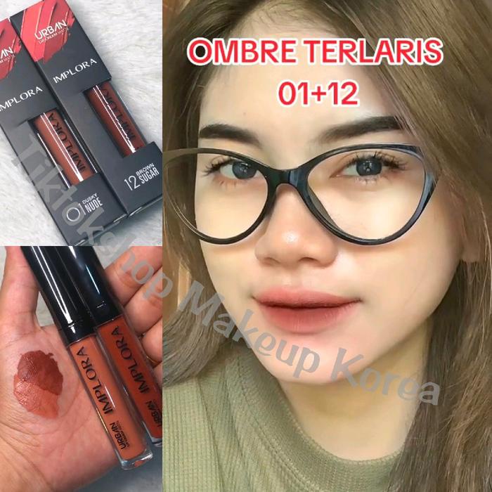 Jual set ombre lipstik implora red gala & hazelnude - ombrelips - paket ...
