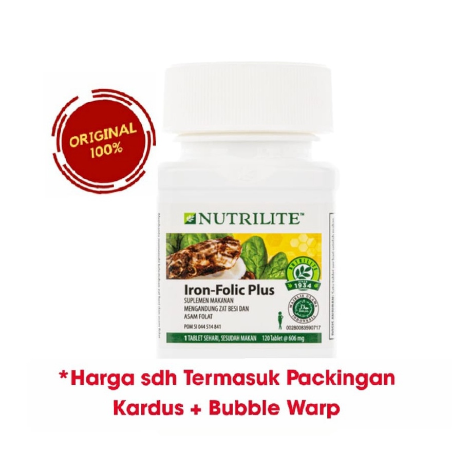 Jual Nutrilite Iron Folic Plus vitamin zat besi Amway Original exp 2026 ...