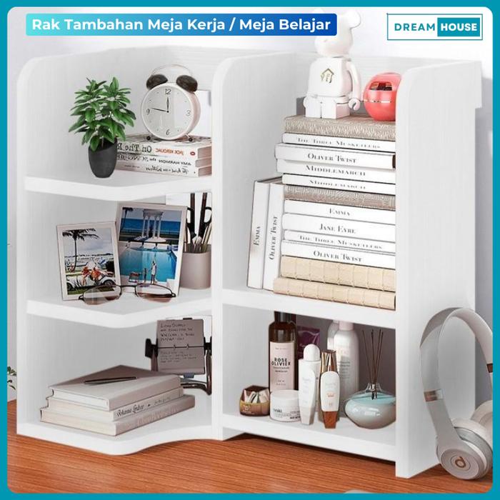 Jual Rak Buku Portable Rak Meja Kerja/Kantor Estetik Desk Rack ...