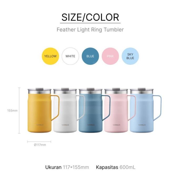 Jual LocknLock - Metro Tumbler Mug 600 ml - Termos Air Minum Stainless ...