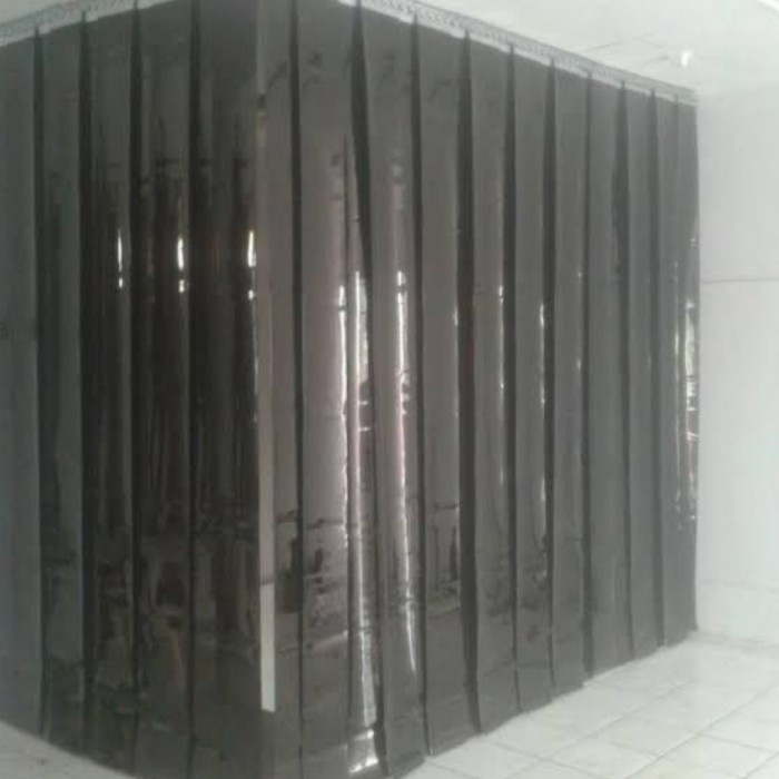 Jual Tirai pvc strip curtain hitam komplit tinggal pasang T 2m x L 1m ...