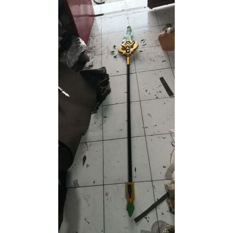 Jual Primodial jade winged spear Weapon xiao genshin impact cosplay ...