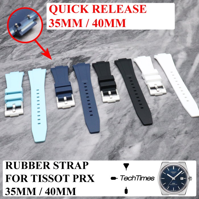 Jual PREMIUM Rubber Strap Tissot PRX Tali Jam QR for Tissot PRX 35MM ...