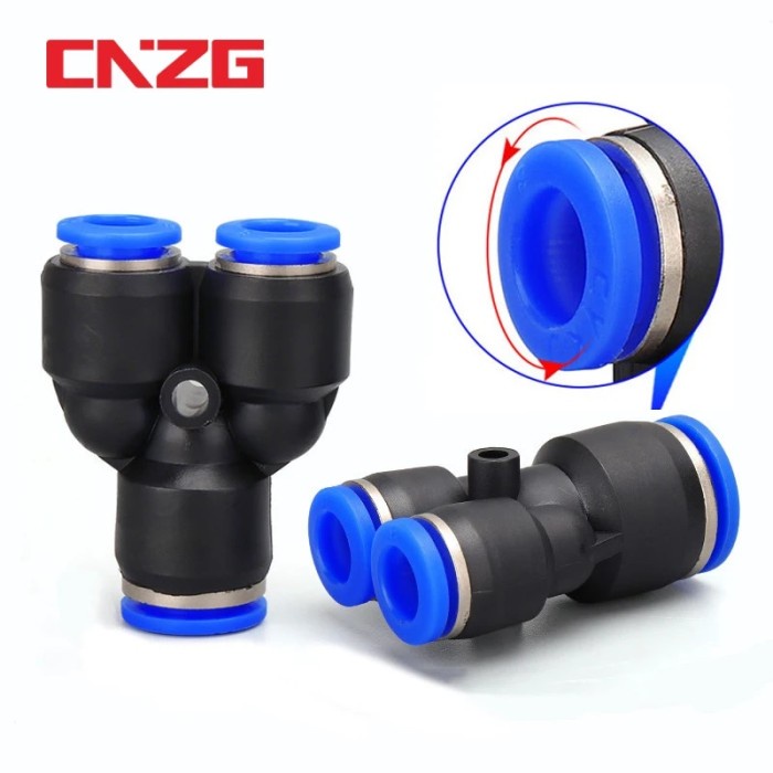 Jual Import PIPE FITTINGS PLASTIC PNEUMATIC CONNECTOR FITTING QUICK ...