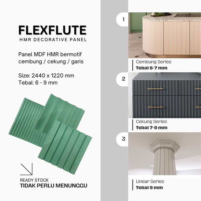 Jual Flexible Fluted Wall Panel Hiasan Dinding Cekung Cembung Lurus ...
