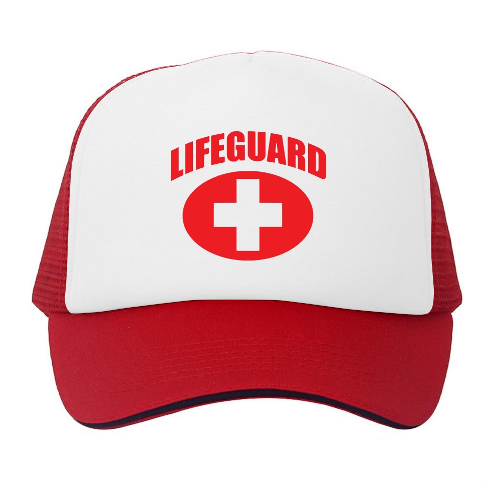 Jual Topi Trucker Lifeguard Life Guard Penjaga pantai air Seragam Logo ...