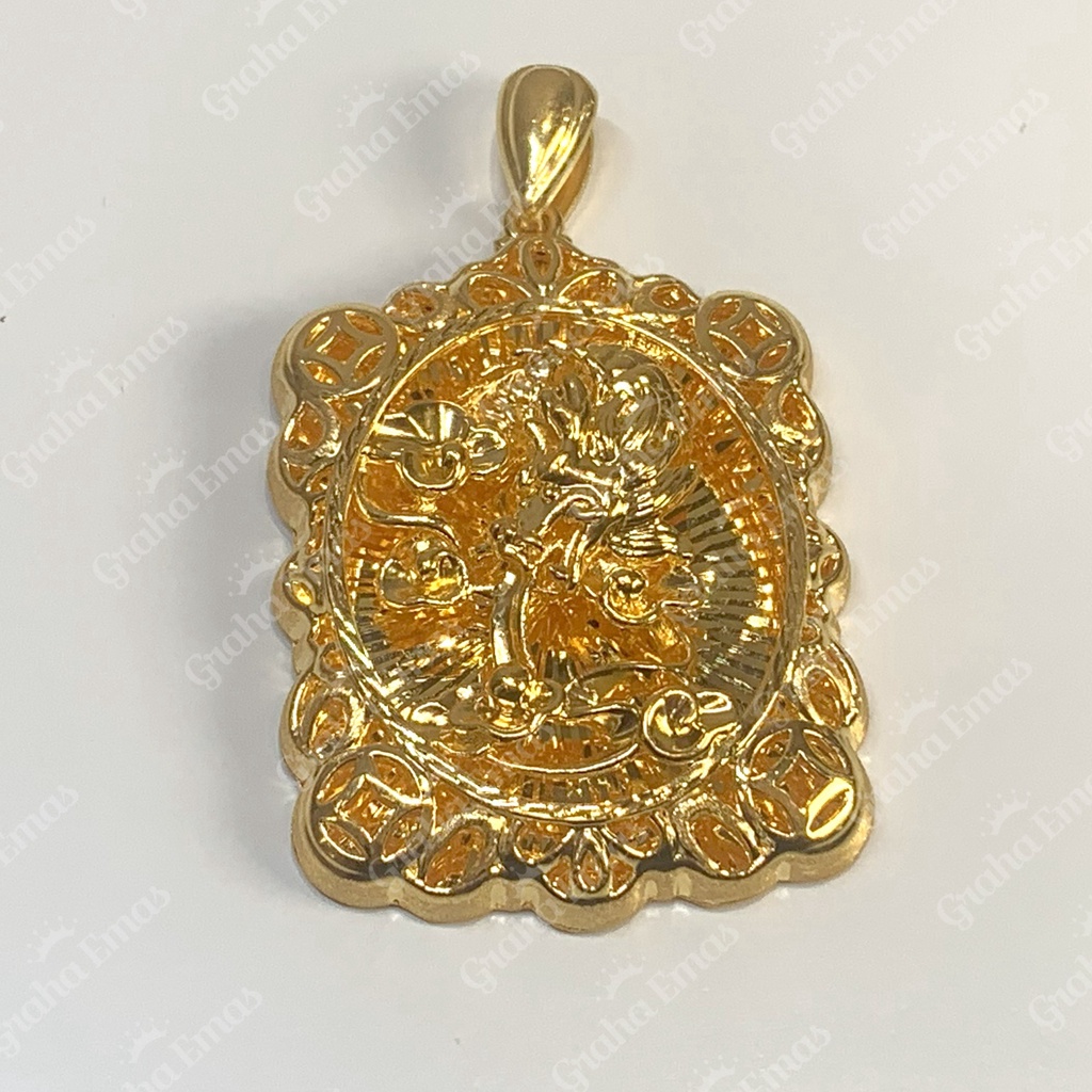 Jual Graha Emas Liontin Emas Kuning Bentuk Dragon 24K - Yellow Model ...