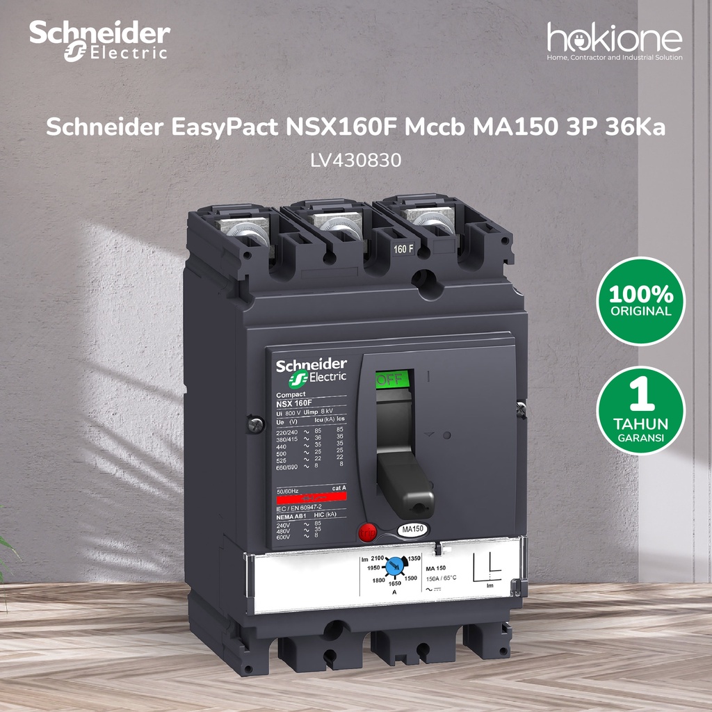 Jual Schneider Compact NSX160F MCCB MA 150A 3P 36kA - LV430830 | Shopee Indonesia