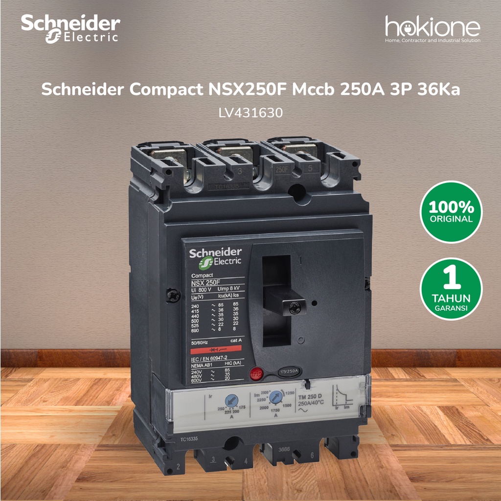 Jual Schneider Compact NSX250F MCCB TMD 250A 3P 36kA - LV431630 | Shopee Indonesia