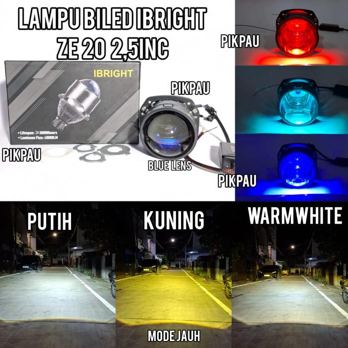 Jual Sale Terbatas Ibright Lampu Utama Biled Ze20 2,5Inc Blue Lens Aman ...