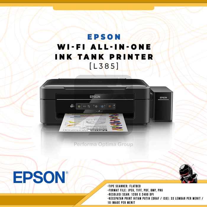 Jual EPSON Wi-Fi All-in-One Ink Tank Printer [L385] | Shopee Indonesia