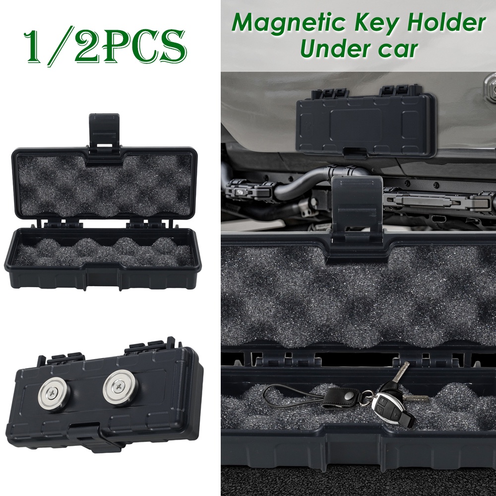 Jual 1/2Pcs Under Car Magnetic Key Holder Waterproof Car Hide Key ...