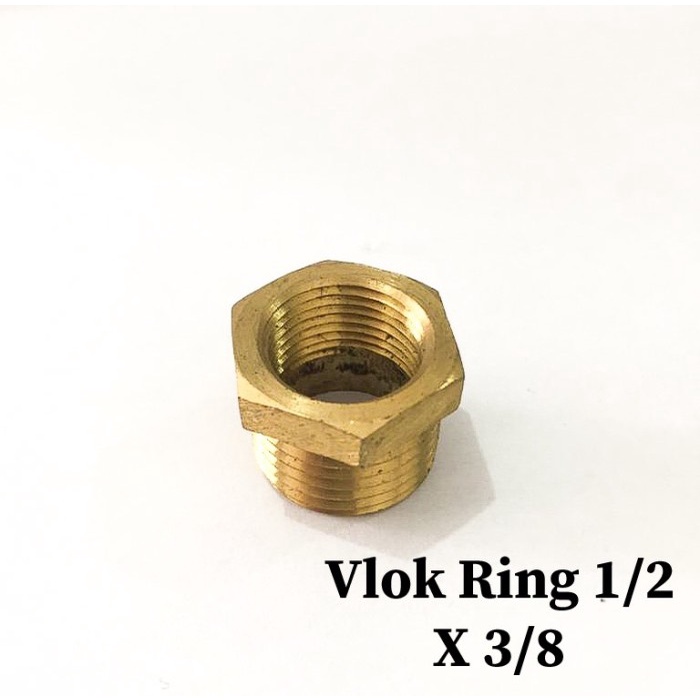 Jual Vlok Ring 1/2" x 3/8" KUNINGAN BRASS Verlop Ring | Shopee Indonesia