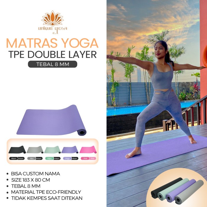 Jual Yoga Mat Ukuran Besar / Matras Yoga Big Size Lebar 80Cm / Tpe Mat ...