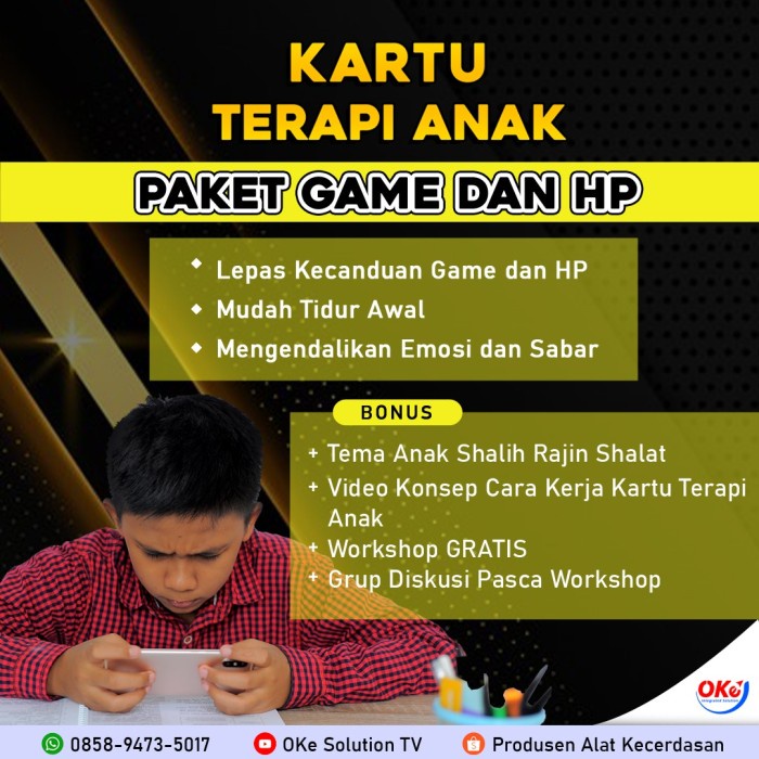 Jual KARTU TERAPI ANAK LEPAS KECANDUAN GAME DAN HP | Shopee Indonesia