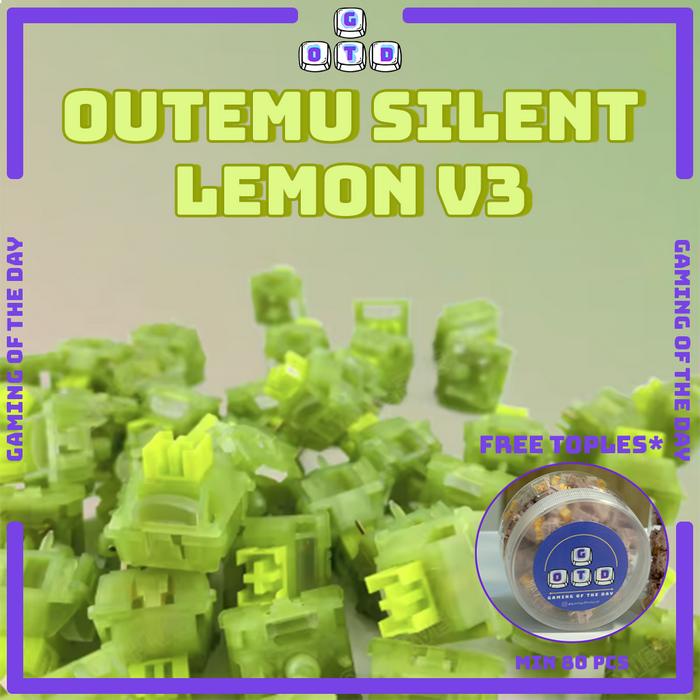 Jual FREE ONGKIR OUTEMU Lemon Lime V3 Switch Silent Tactile 5 pin PCB mount Factory Lubed ...