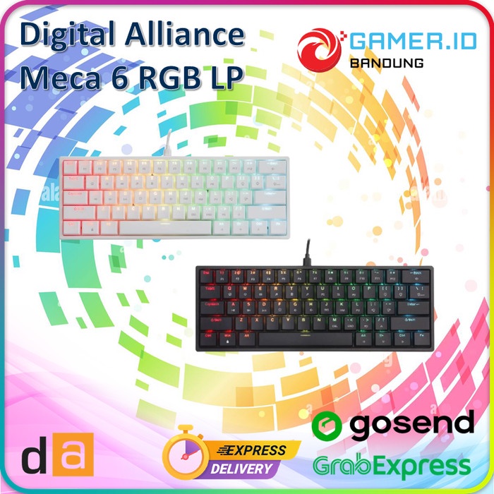 Jual [Good] Digital Alliance MECA 6 60% Wired Mechanical Keyboard Low Profile RGB | Shopee Indonesia