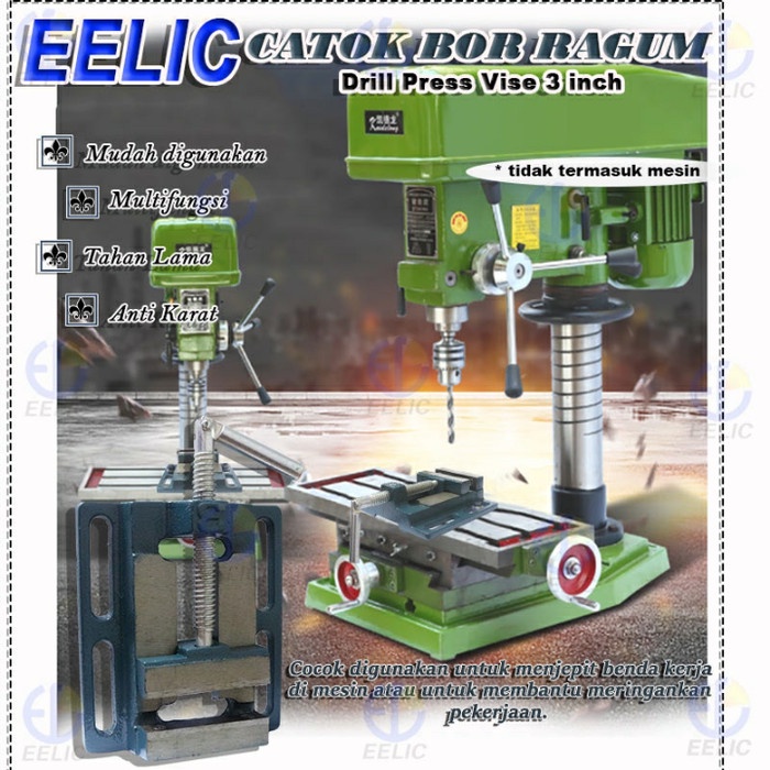 Jual Catok Mesin Bor Ragum Meja Catok Bor Duduk Penjepit Mesin Drill ...