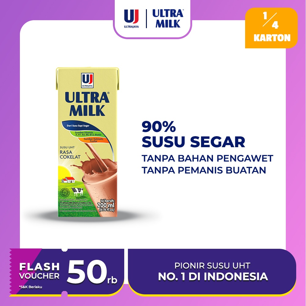 Jual Ultra Milk Chocolate 200 ml | Shopee Indonesia