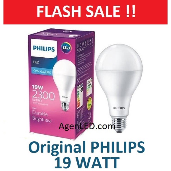 Jual NEW PHILIPS Lampu LED 19W Bohlam 19 w watt PUTIH Bulb 19watt philip white | Shopee Indonesia