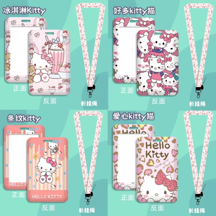 Jual Card Holder Gantungan Tali Kartu Id Card Hello Kitty Name Tag ...