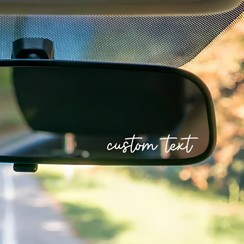 Jual Custom Rear View Mirror Decal Car Sticker Window Decal Tumbler ...