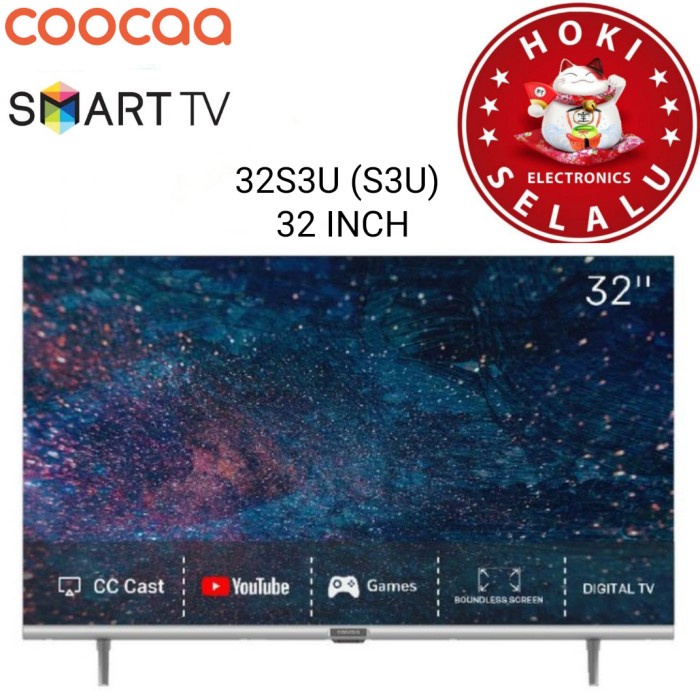 Jual LED TV Coocaa 32 Inch 32S3U Smart TV Frame Less Digital HDR Dolby ...