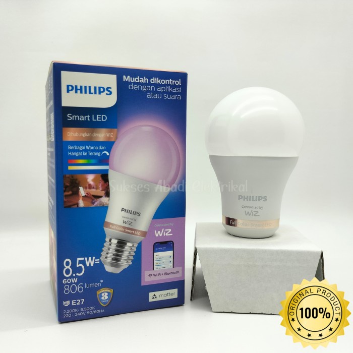 Jual LAMPU SMART WiFi RGB LED 9W PHILIPS TUNEABLE DIMMER WARNA | Shopee ...