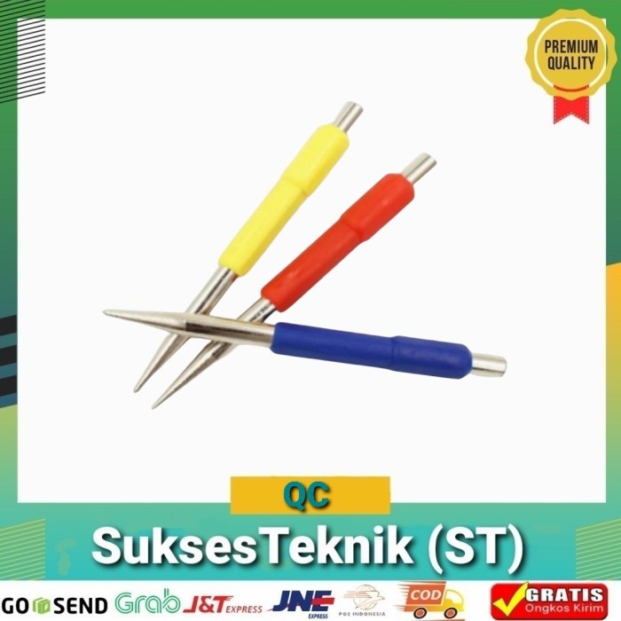 Jual TERBARU! Drip Set Lapis Karet / Rubber Handle Center Punching Pin ...