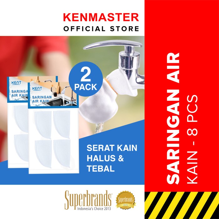 Jual PAKET HEMAT Kent Saringan Kran Air Kain ISI 2 PACK (8 PCS ...
